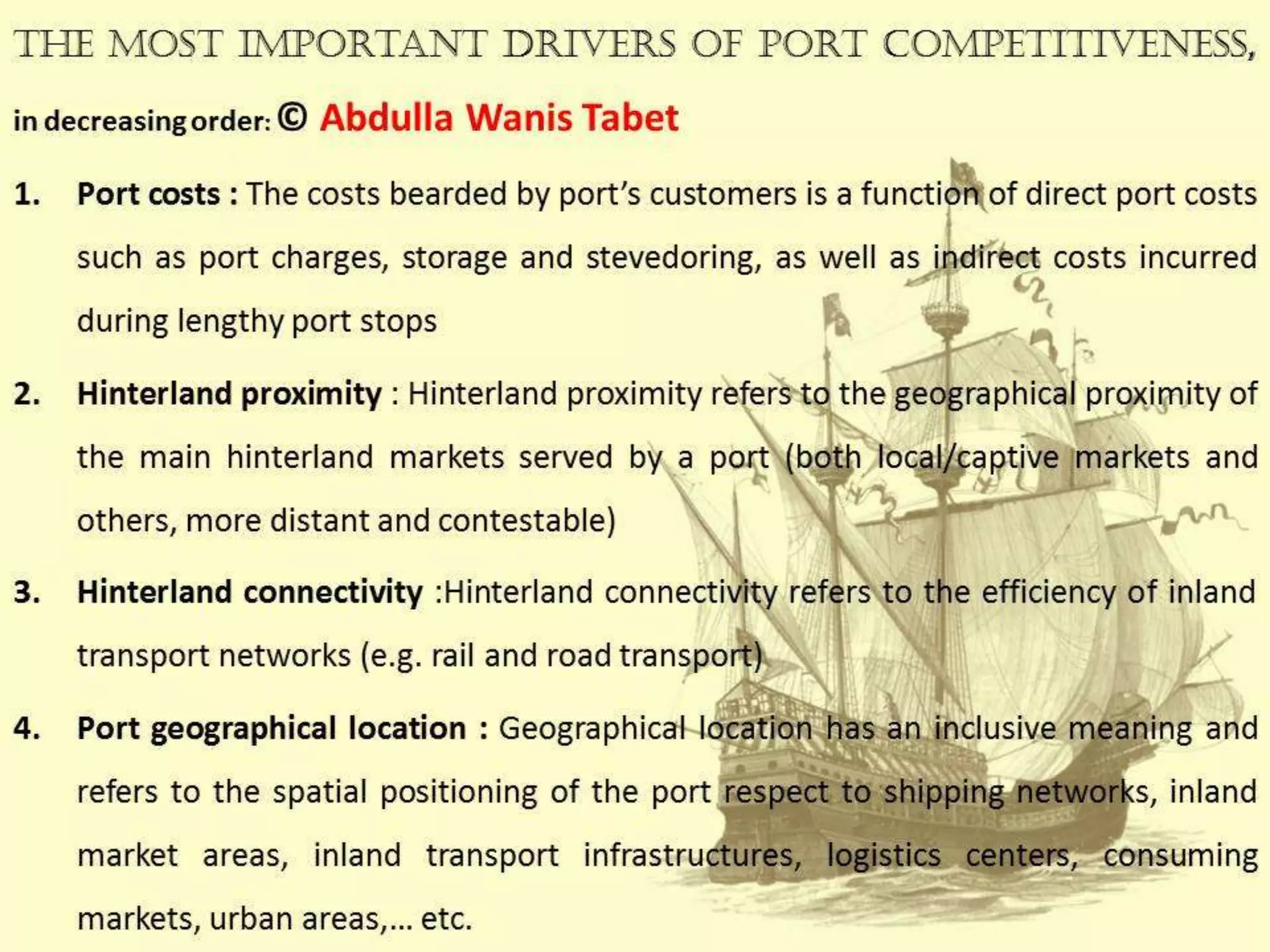 Port competitiveness drivers | PPTX