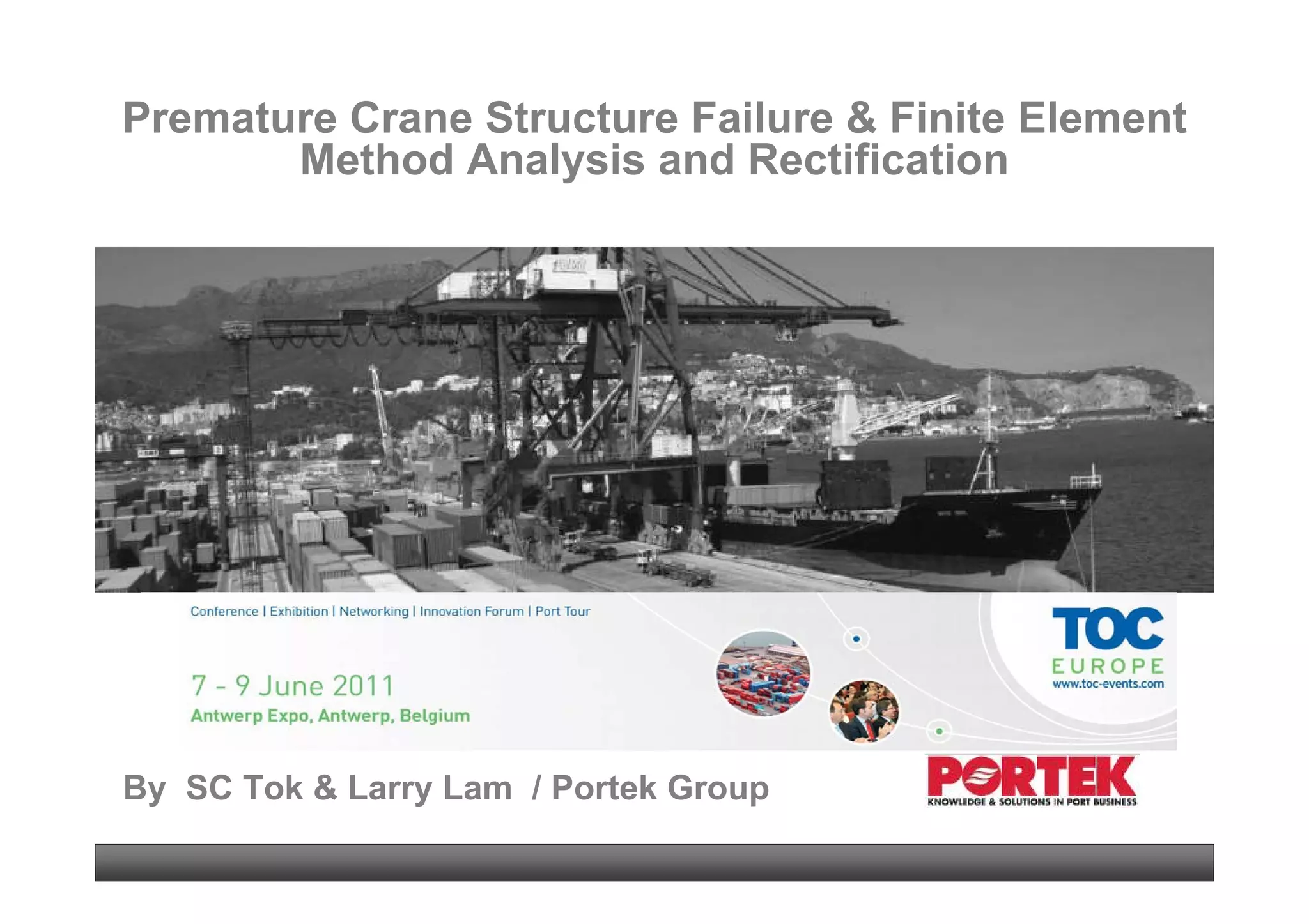 Finite element method in crane structural failure analysis & rectification (TOC Europe 2011) | PDF