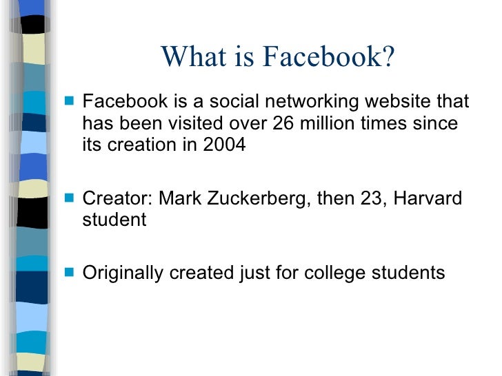 Facts about Facebook