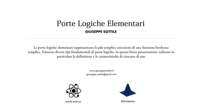 Porte logiche elementari | PDF
