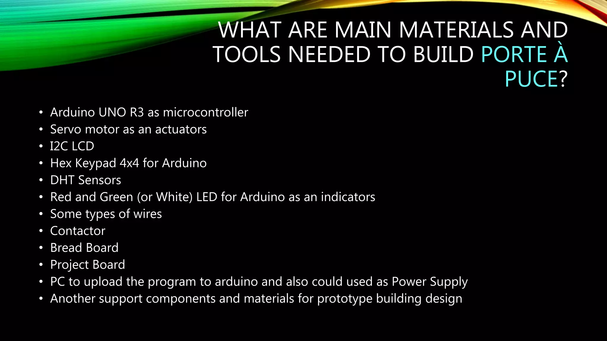 Porte à puce - Automatic Door based on Arduino UNO R3 | PPTX