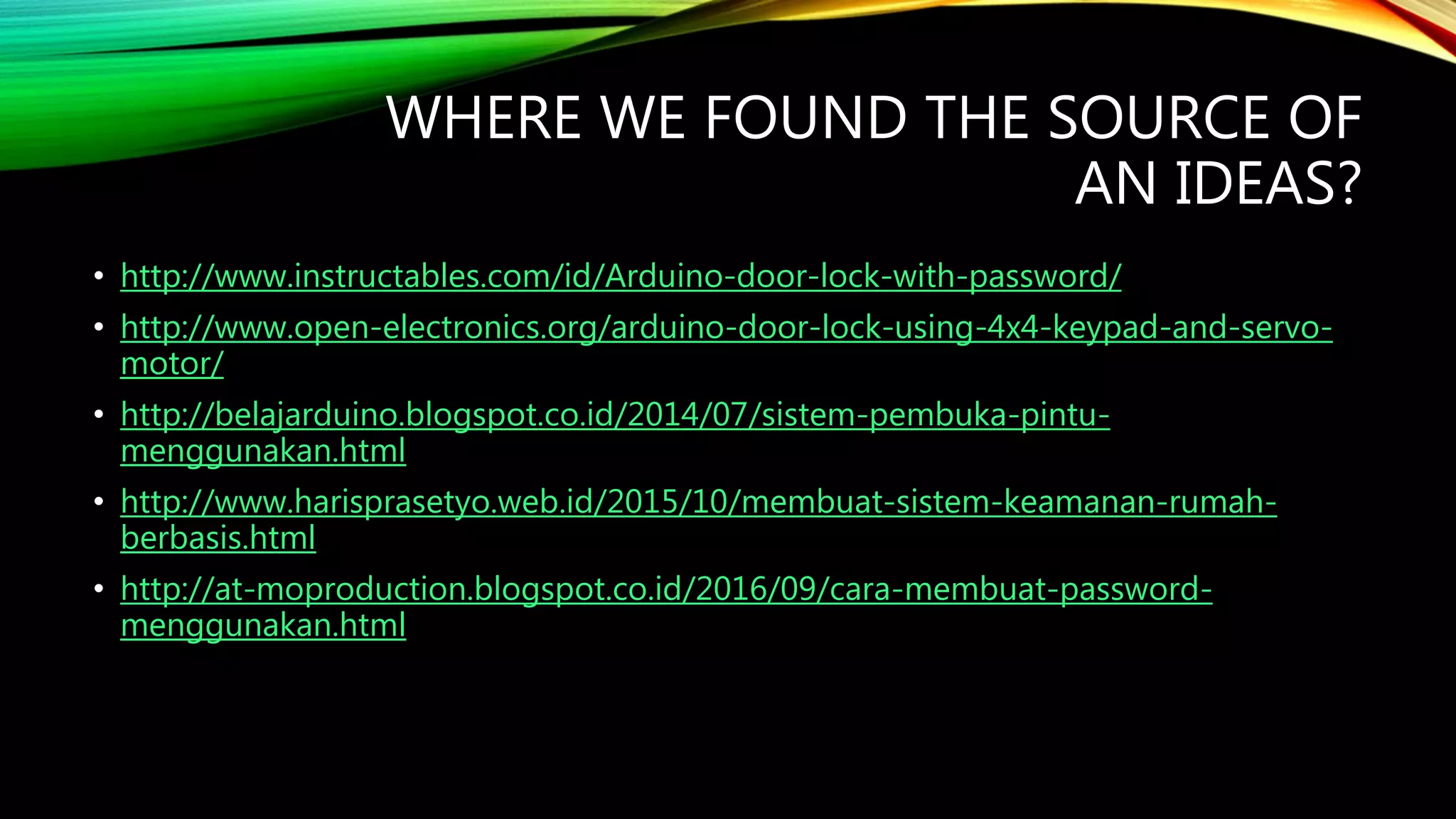 Porte à puce - Automatic Door based on Arduino UNO R3 | PPTX