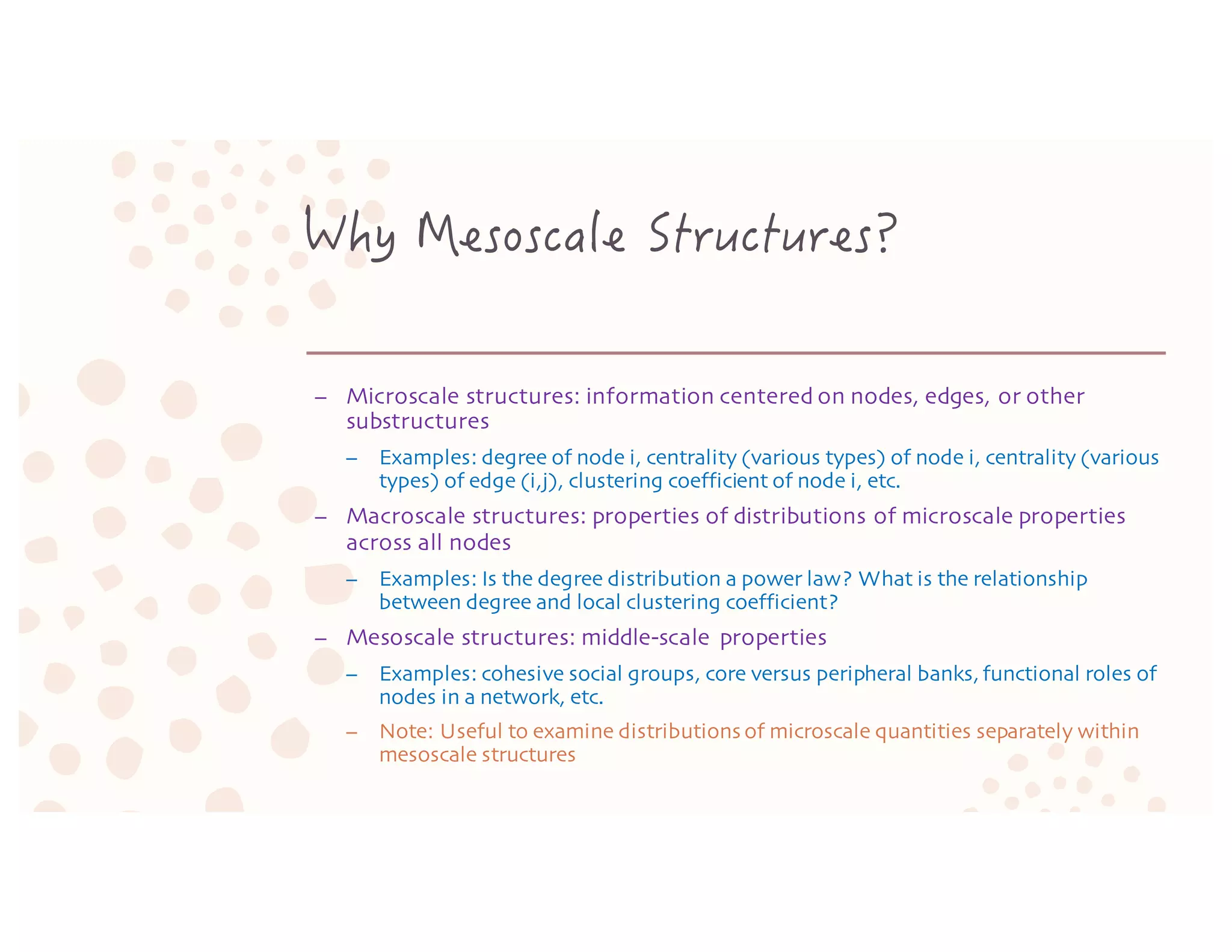 Mesoscale Structures in Networks - Mason A. Porter | PPT