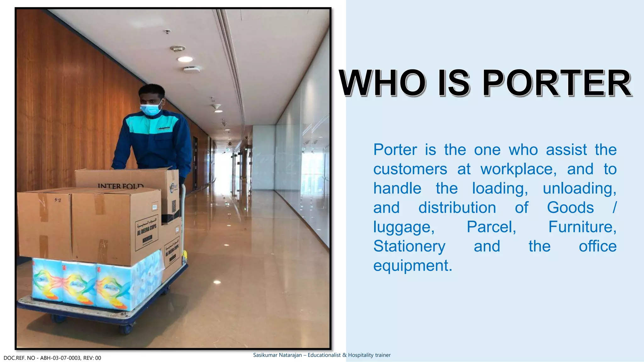 PORTER SERVICE IN COMMERCIAL/ OFFICE BUILDINGS | PPTX
