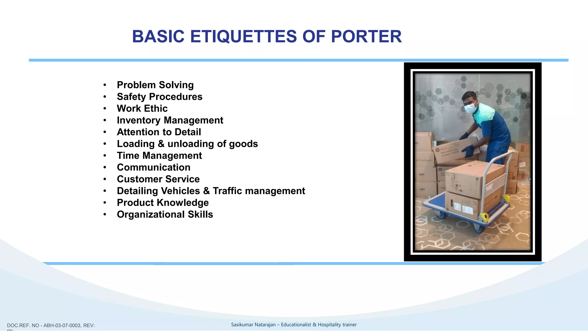 PORTER SERVICE IN COMMERCIAL/ OFFICE BUILDINGS | PPTX
