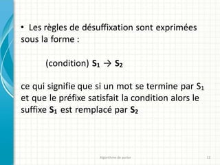 Porter stemming algorithm | PPTX
