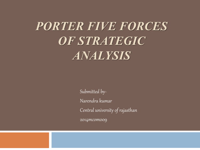 Porter five forces of strategic analysis | PPTX