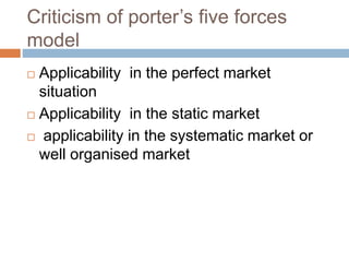 Porter five forces of strategic analysis | PPTX