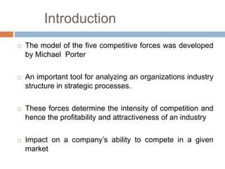 Porter five forces of strategic analysis | PPTX