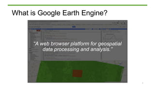 Digital Projects Showcase: Google Earth Engine | PPTX