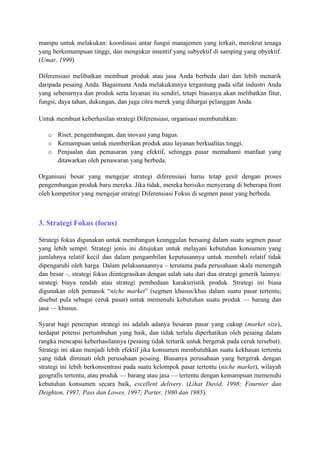 Porter Generic Strategies - Riki ardoni | PDF