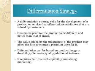 Porter generic strategy ppt | PPTX