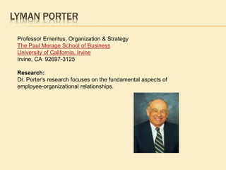 Porter lyman w | PPTX
