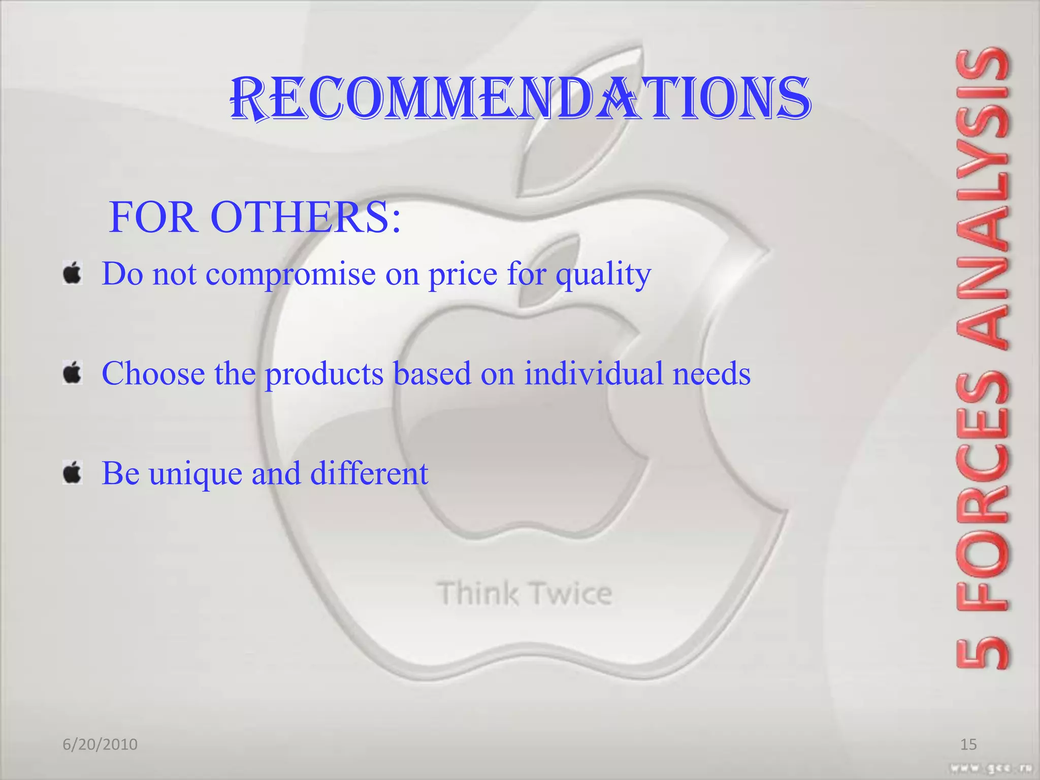 Porter’s 5 forces model case apple inc | PPTX