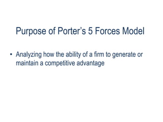 Porter’s 5 forces model and value chain | PPTX