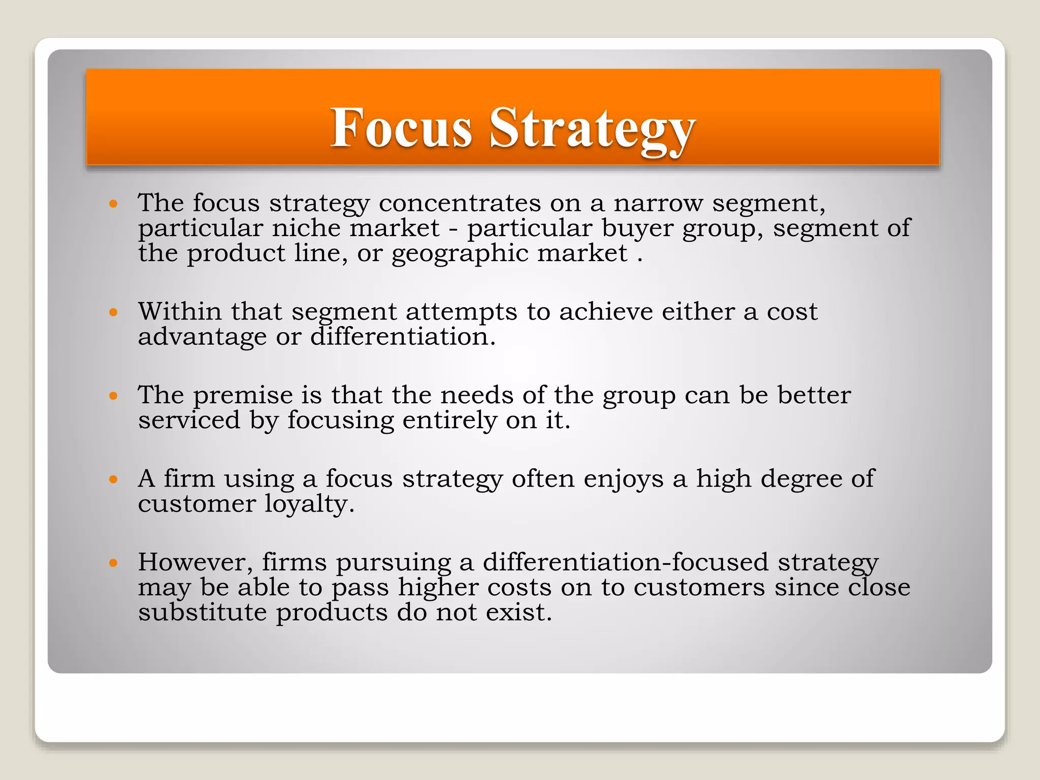 Porter's competitive strategies | PPTX