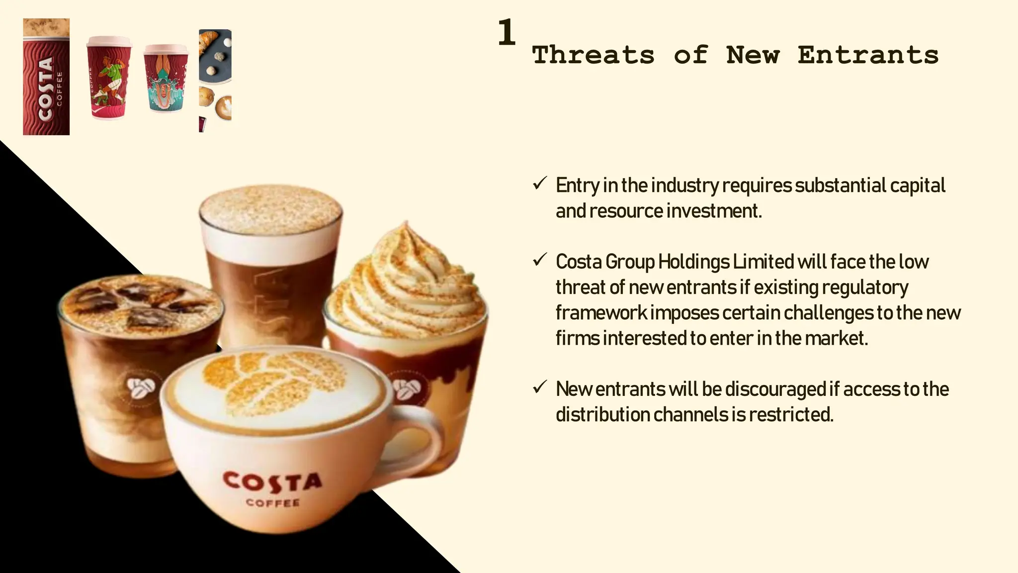 Porter's Five Forces Analysis: Starbucks vs. Costa Coffee | PPTX