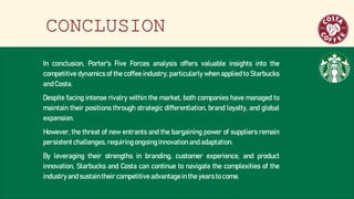 Porter's Five Forces Analysis: Starbucks vs. Costa Coffee | PPTX