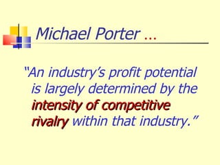Michel Porter's five forces model | PPT