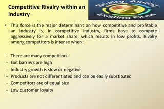 Porter’s Five Forces Model of Competitive Analysis | PPTX
