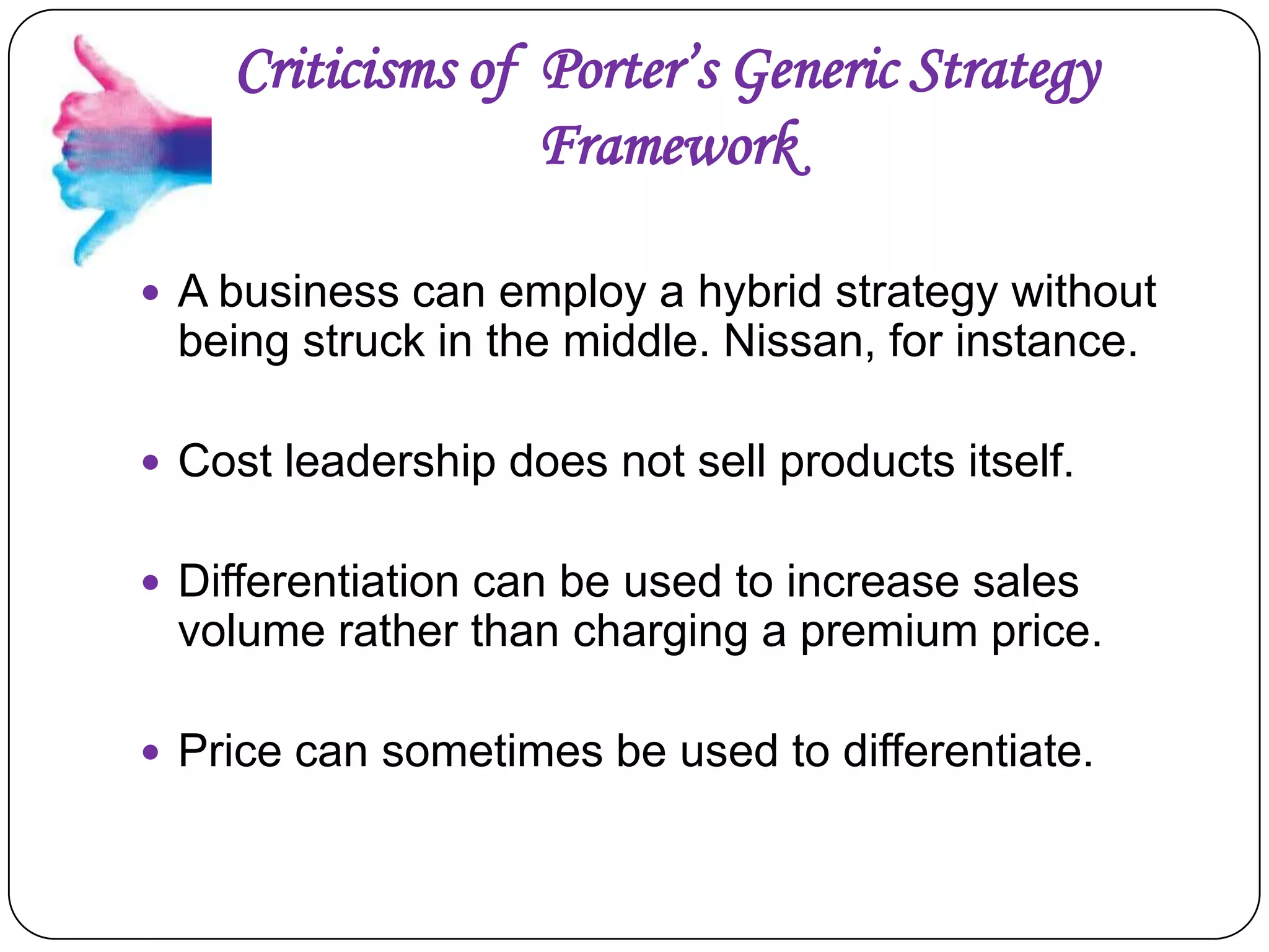 Porter’s generic competitive strategies | PPTX