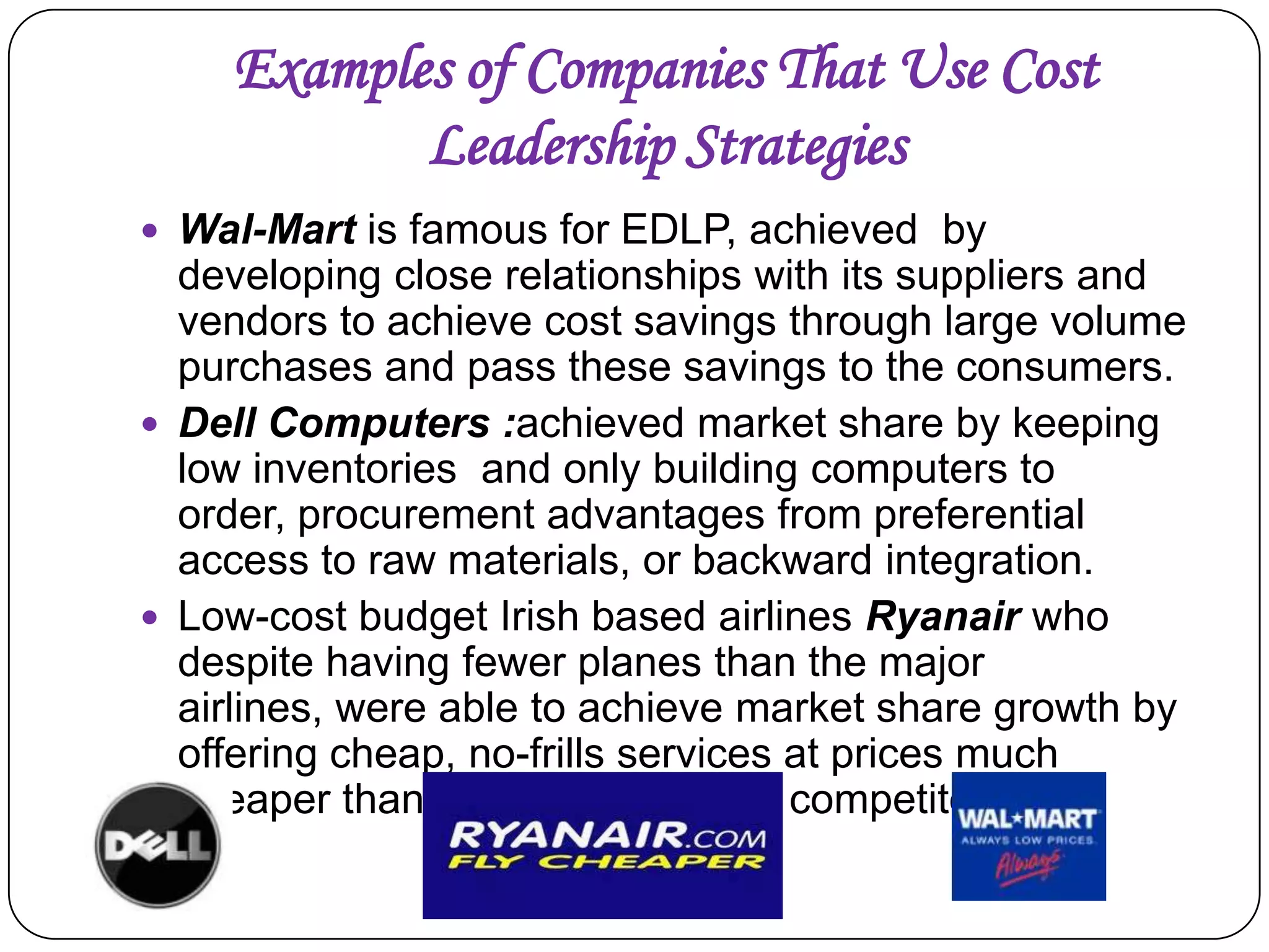 Porter’s generic competitive strategies | PPTX