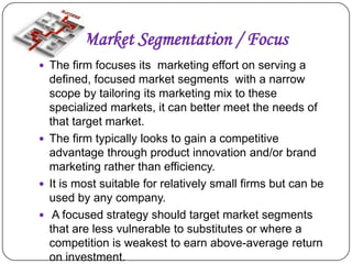 Porter’s generic competitive strategies | PPTX
