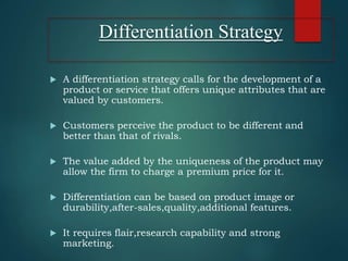 Porters generic strategies | PPTX