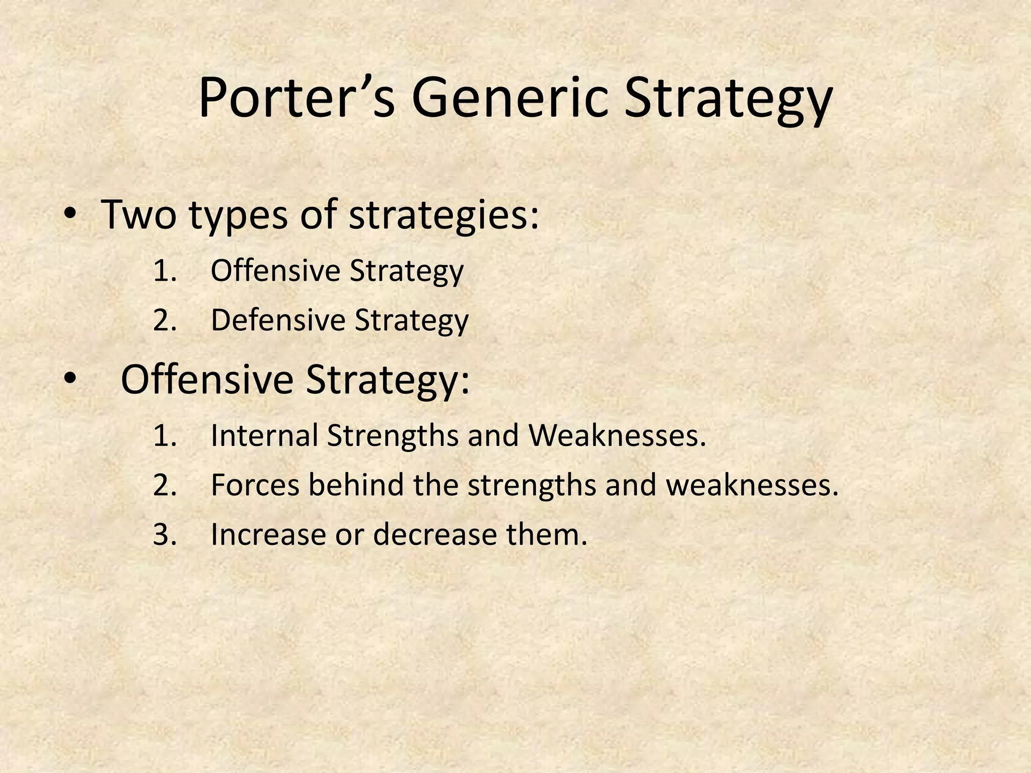 Porter's generic strategy | PPTX