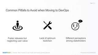 DevOps: 6 Steps to Go Faster, Build Better and Avoid Disaster | PPT