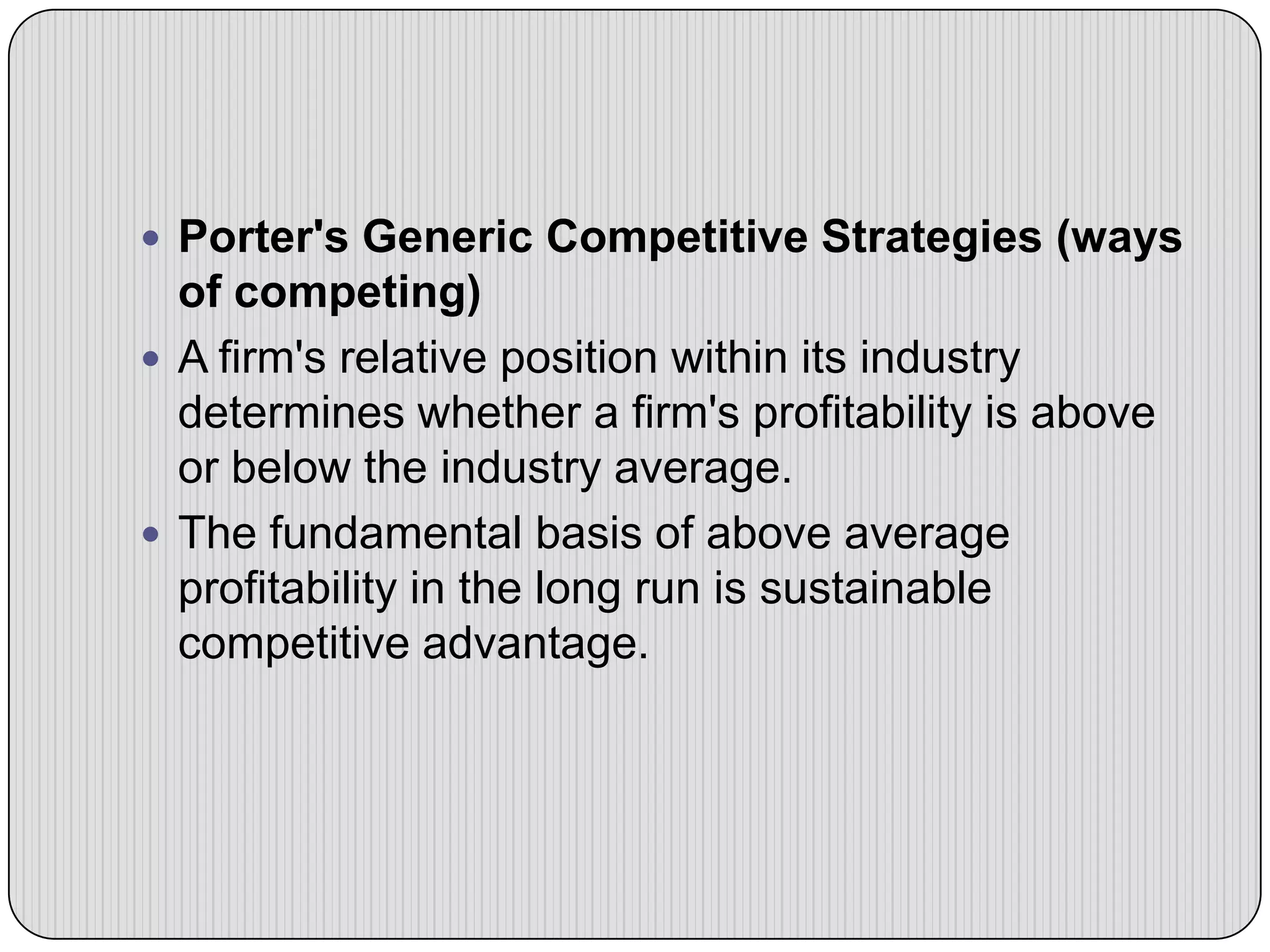 Porters three generic strtegies | PPTX | Business Accounting & Finance ...