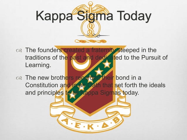 Kappa Sigma History | PPT