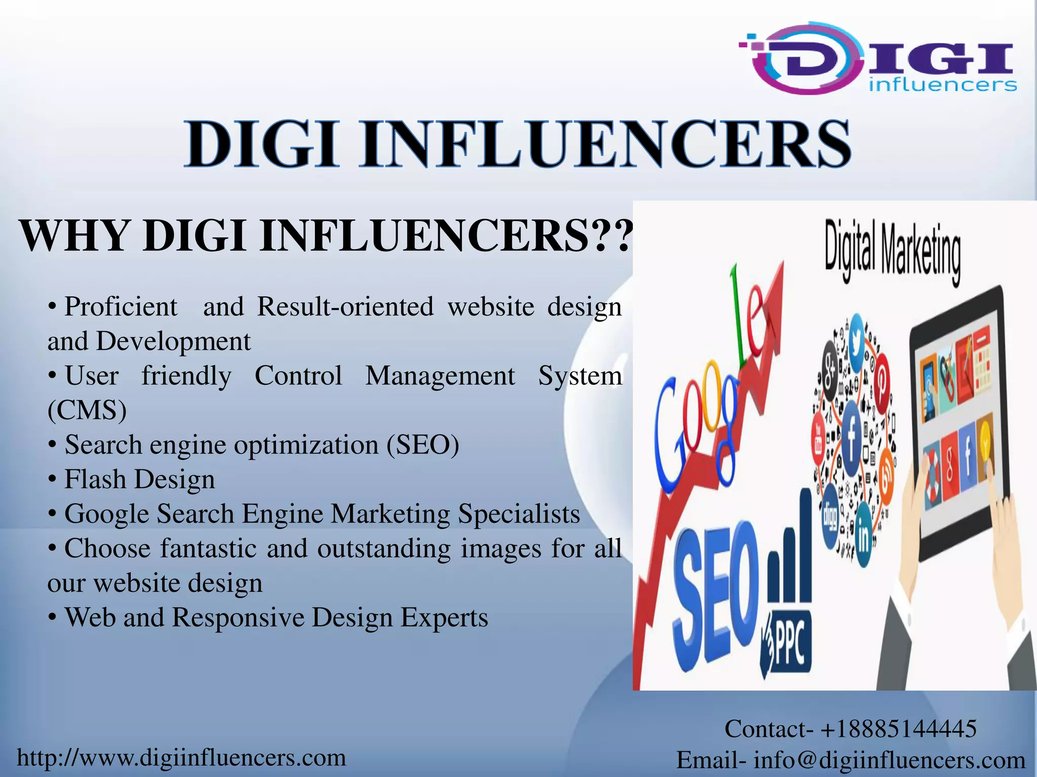 Portfolio of Digital Marketing Company| Digi Influencers | PDF