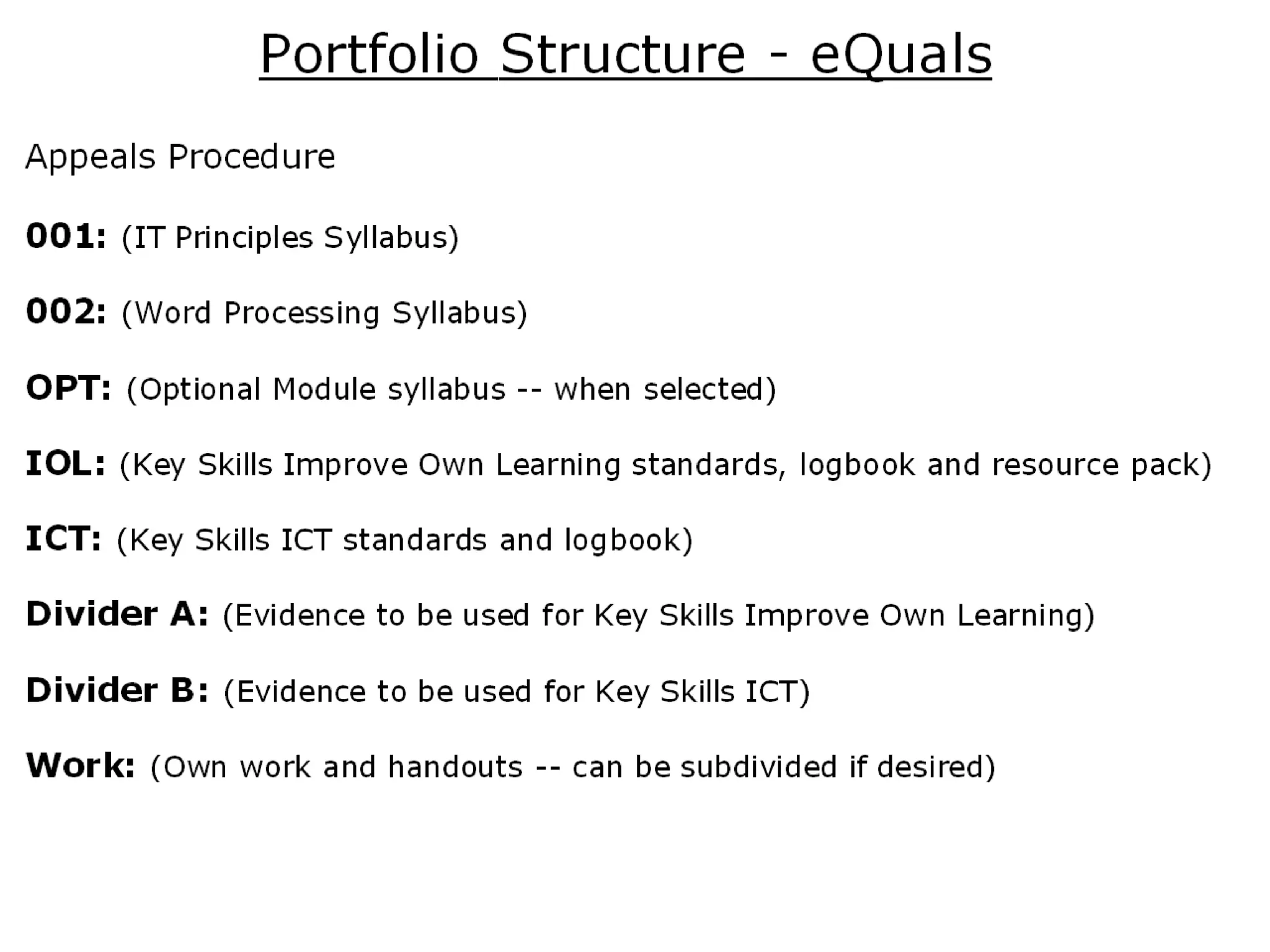 Swansea ITeC Portfolio Structure | PDF