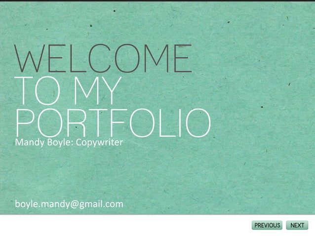 Mandy Boyle: Copywriter Portfolio | PPT | Freelance Writing | Content ...