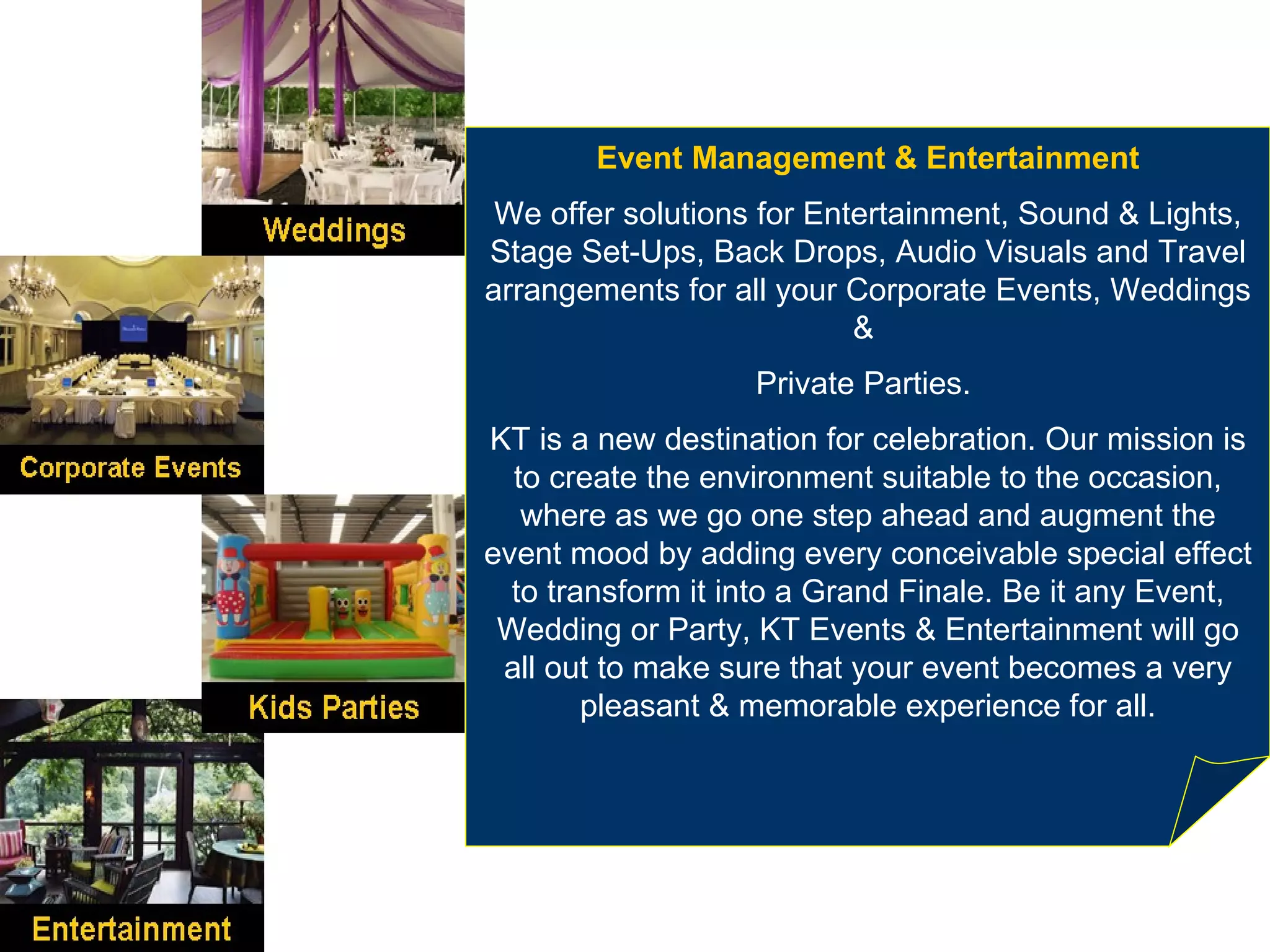 Event Management & Entertainment | PPT