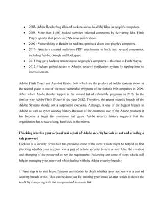 Adobe Security Breach | DOCX