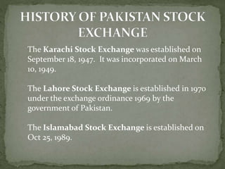 Pakistan Stock Exchange | PPT
