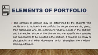 Types of Portfolio | PPTX | Education