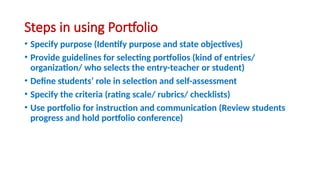 Portfolio education assessment it's nature .pptx
