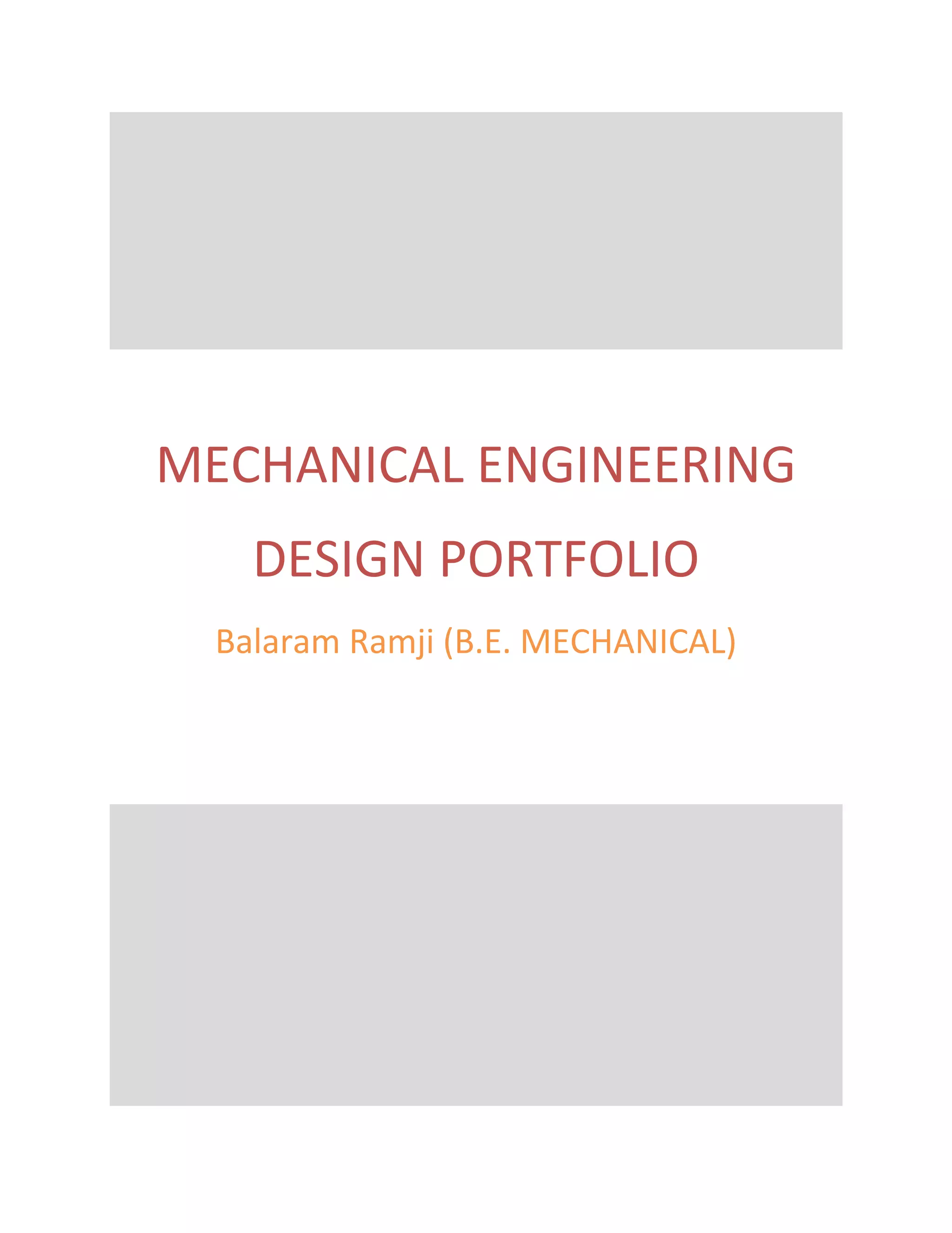 Work portfolio - Balaram | PDF