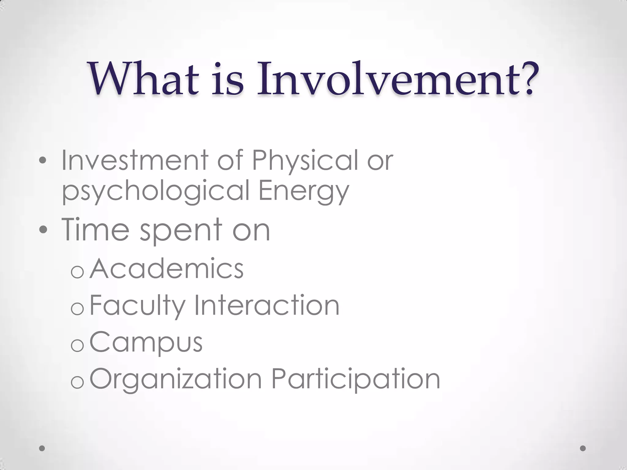 The Importance of Getting Involved | PPTX