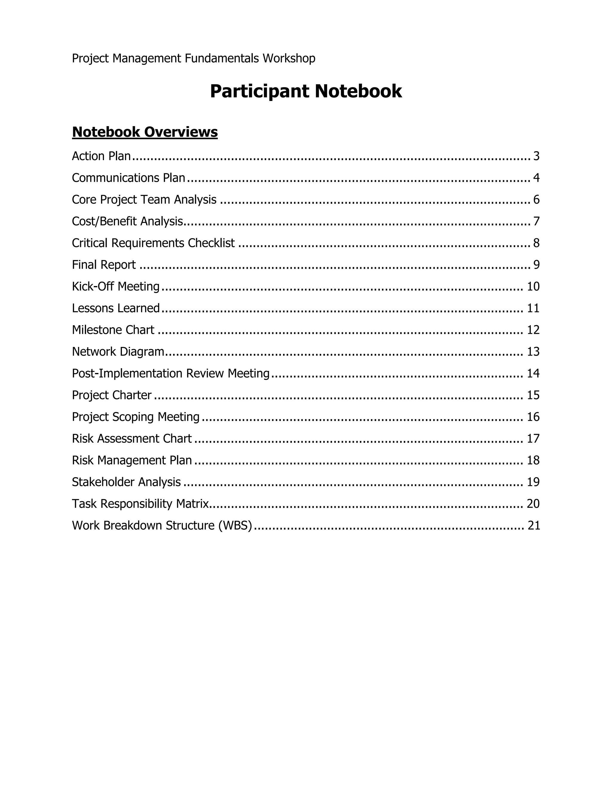 Project Management Sample | PDF