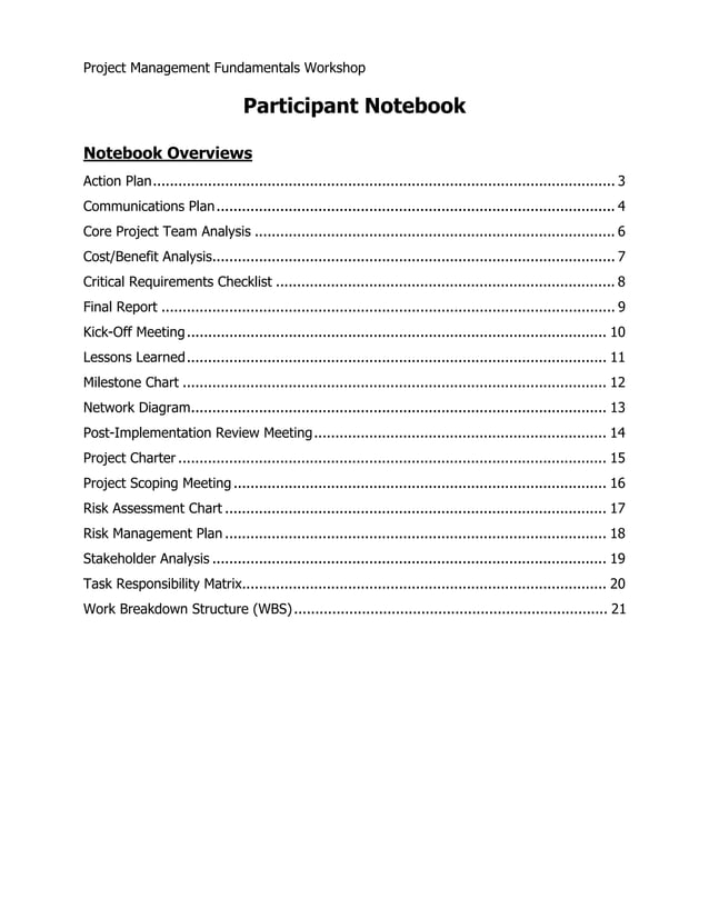 Project Management Sample | PDF