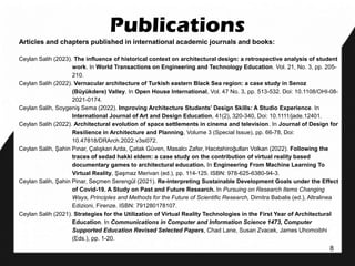 Salih Ceylan Academic and Professional Portfolio | PDF
