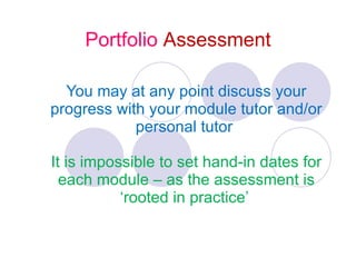 Portfolio Assessment Overview | PPT
