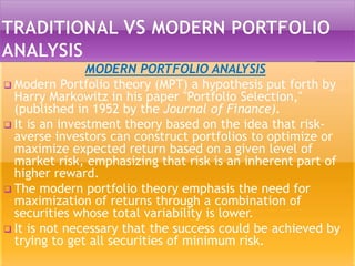 Portfolio analysis | PPTX