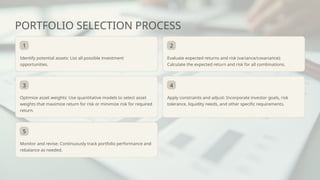 Comprehensive Portfolio Analysis and Management | PPTX