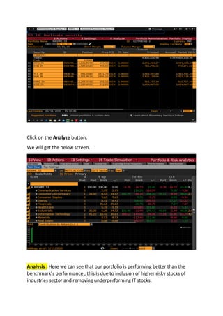 Portfolio analysis using bloomberg | PDF