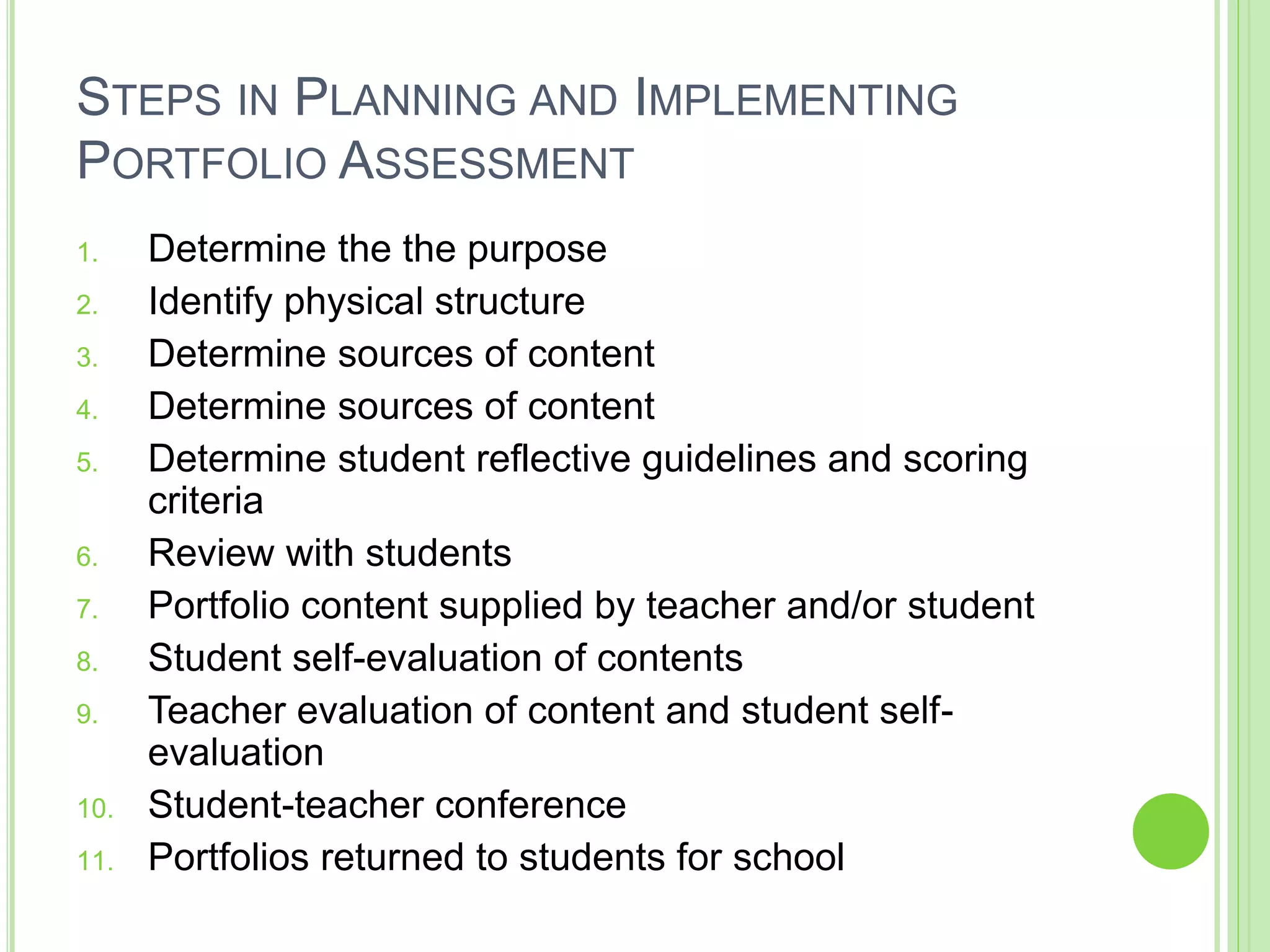 Portfolio assessment | PPTX